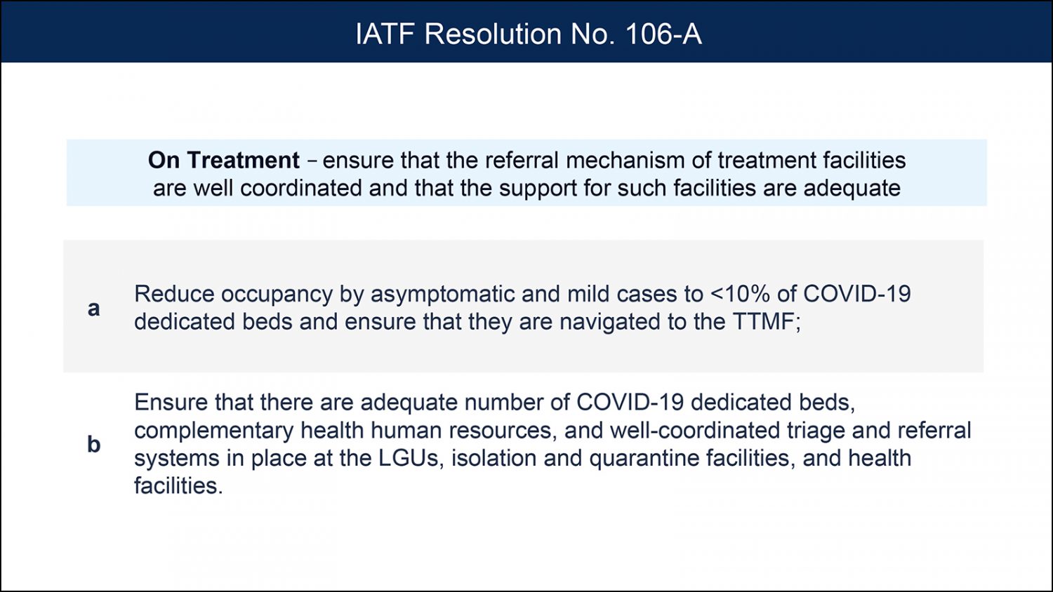 Here are the guidelines for the new ECQ | VISOR