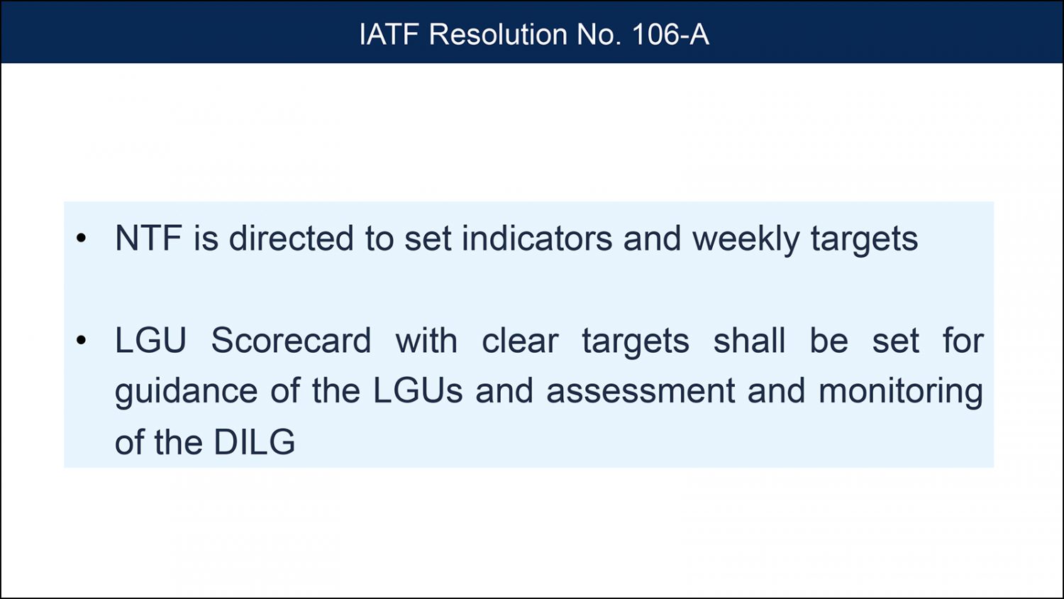 Here are the guidelines for the new ECQ | VISOR