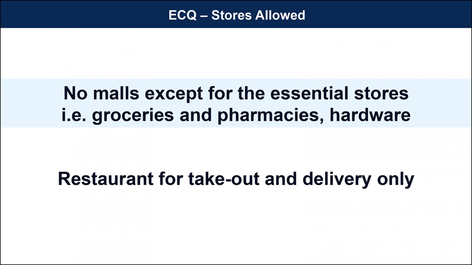 Here are the guidelines for the new ECQ | VISOR