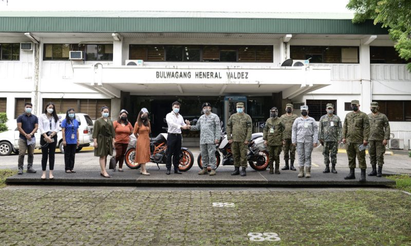 Delbros Group donates 12 KTM Dukes to PNP and AFP | VISOR