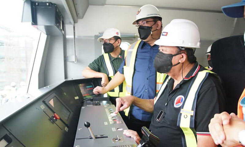 First eight-car train set of PNR Clark Phase 1 inspected by DOTr | VISOR