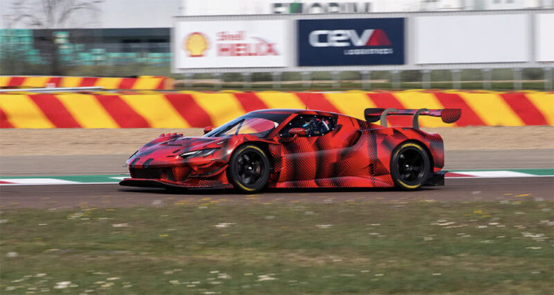 The Ferrari 296 GT3 race car is shaken down at Fiorano | VISOR