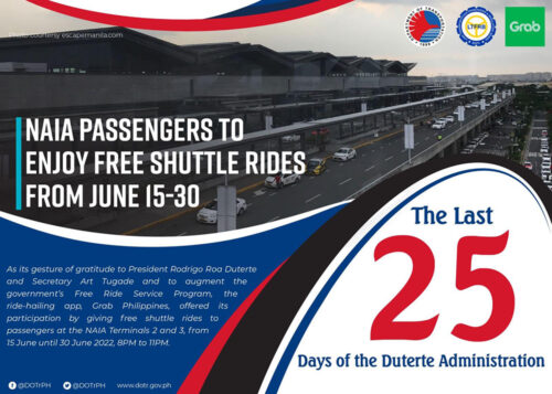 Grab to offer free shuttle rides to NAIA passengers from June 15 to 30 ...