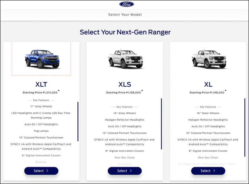 You can now reserve more Ford Ranger and Everest trims online | VISOR