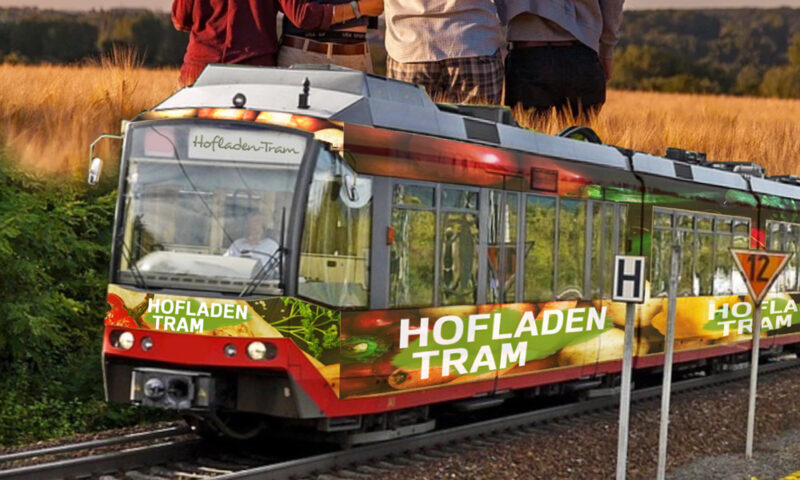 This tram is actually a rolling farm shop | VISOR