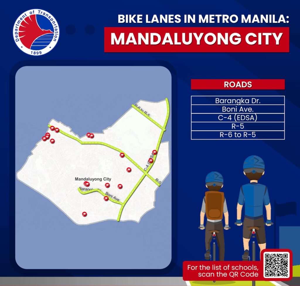 The DOTr made a directory and maps of schools near bike lanes | VISOR