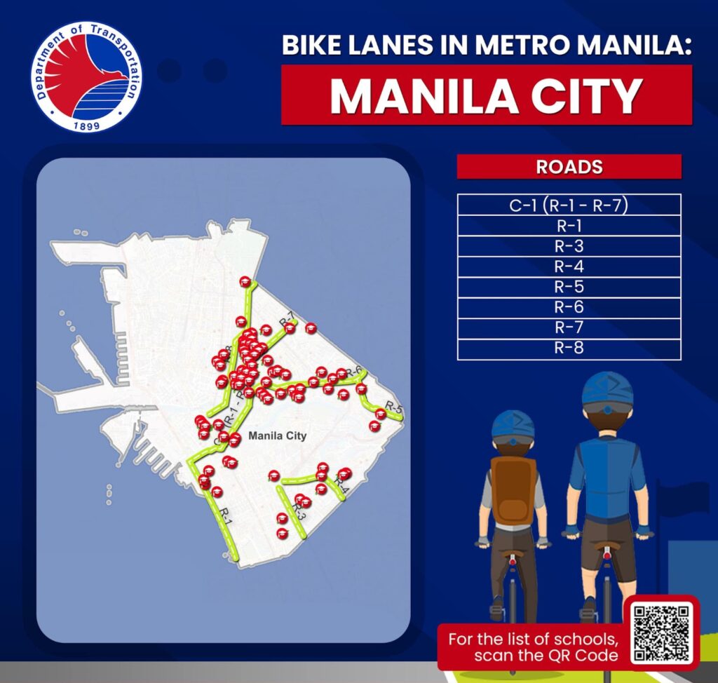 The DOTr made a directory and maps of schools near bike lanes | VISOR
