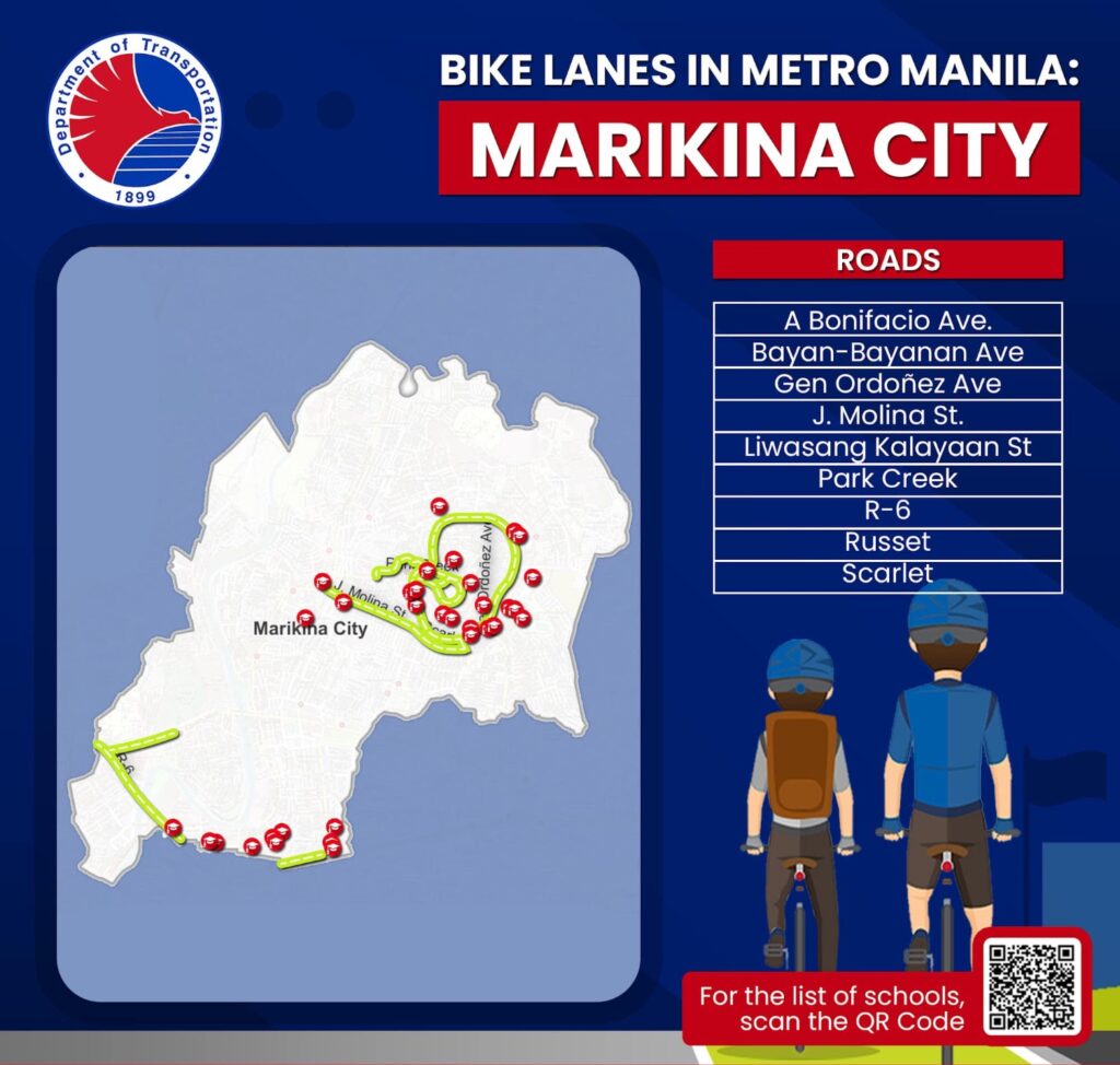 The DOTr made a directory and maps of schools near bike lanes | VISOR