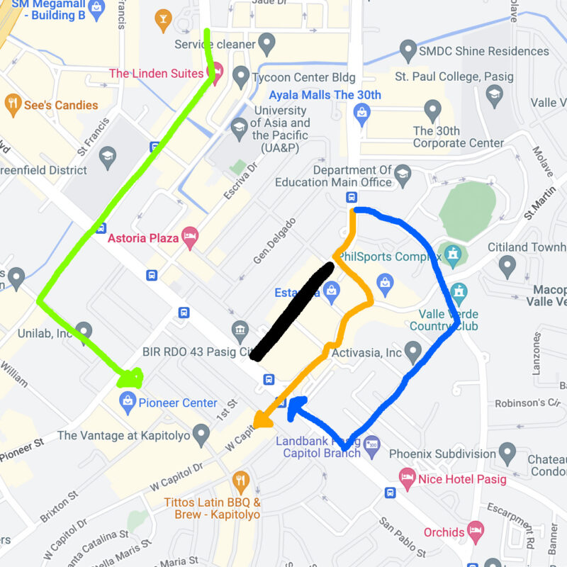 Here are alternative routes that motorists can take around Meralco ...