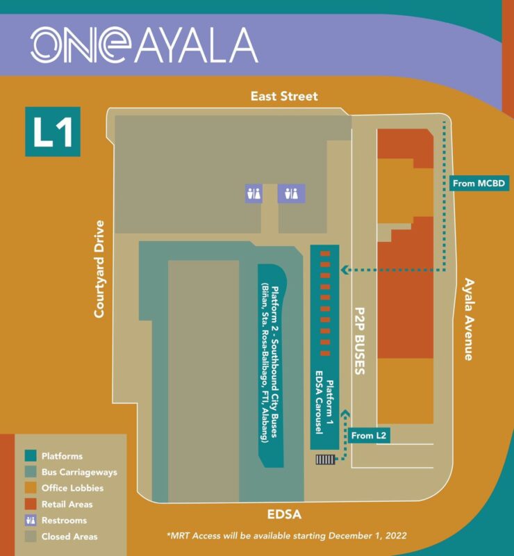 EDSA Carousel’s Ayala Station will transfer to One Ayala | VISOR