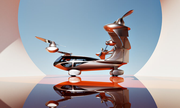 The Aska A5 is a flying car capable of vertical takeoffs and landings