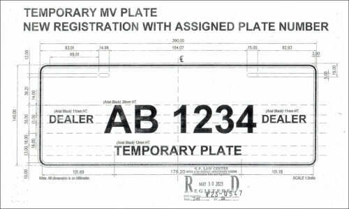 How temporary license plates are supposed to look like, according to ...