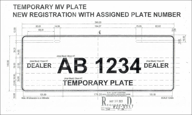 How temporary license plates are supposed to look like, according to ...