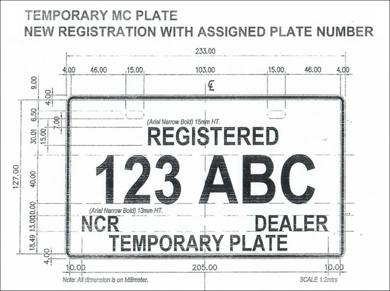 How temporary license plates are supposed to look like, according to ...