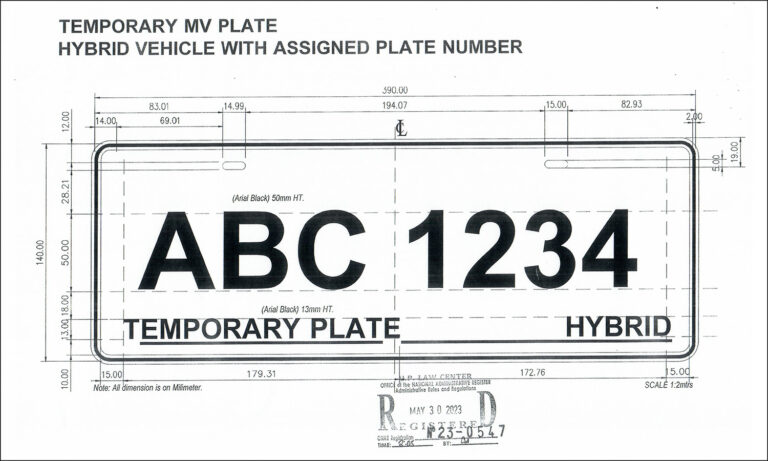 How temporary license plates are supposed to look like, according to ...