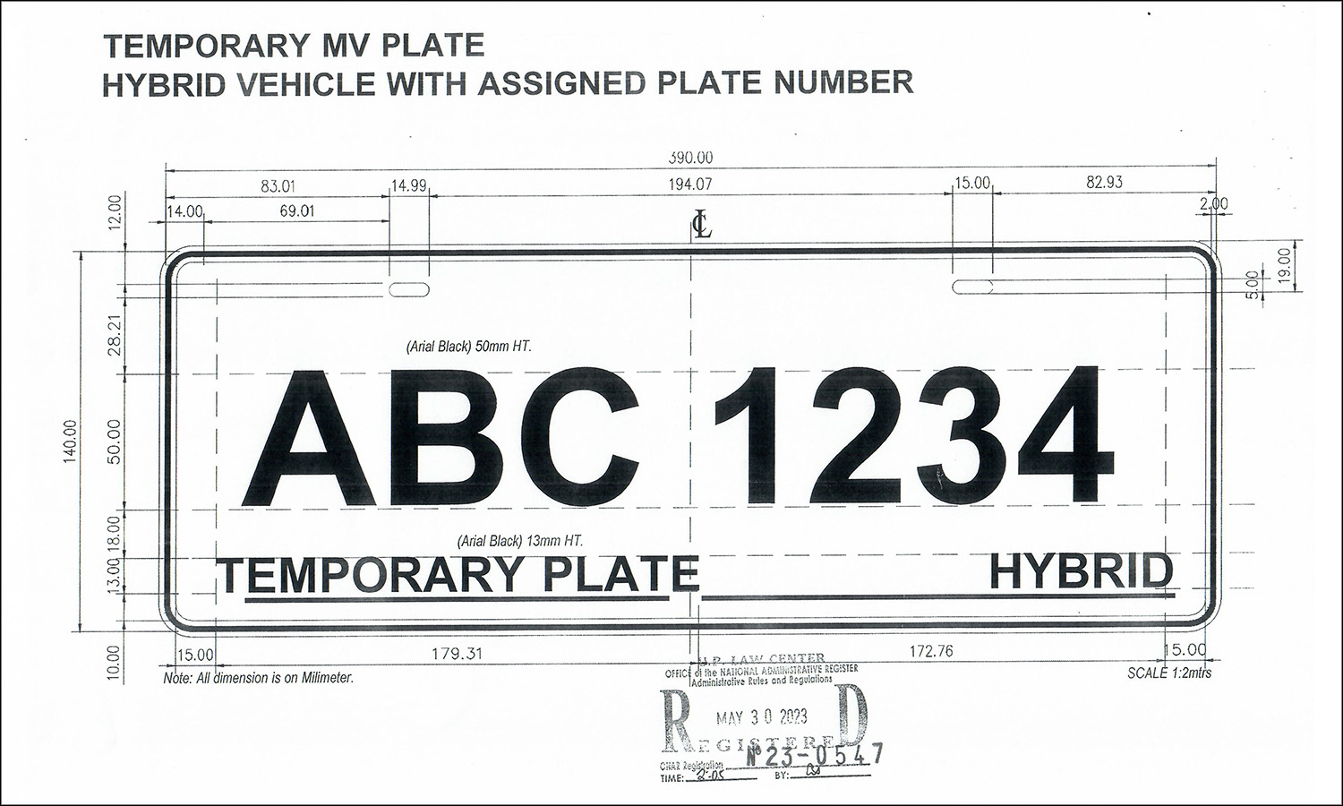 How Temporary License Plates Are Supposed To Look Like According To LTO VISOR PH