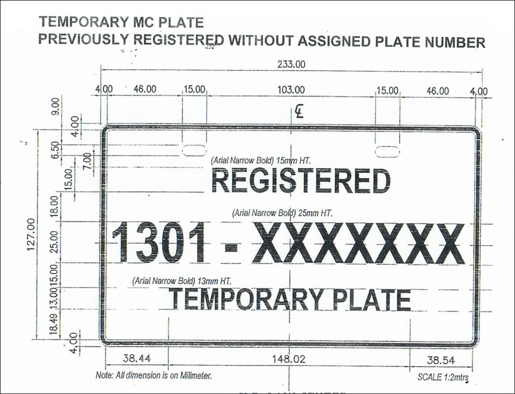 How temporary license plates are supposed to look like, according to LTO