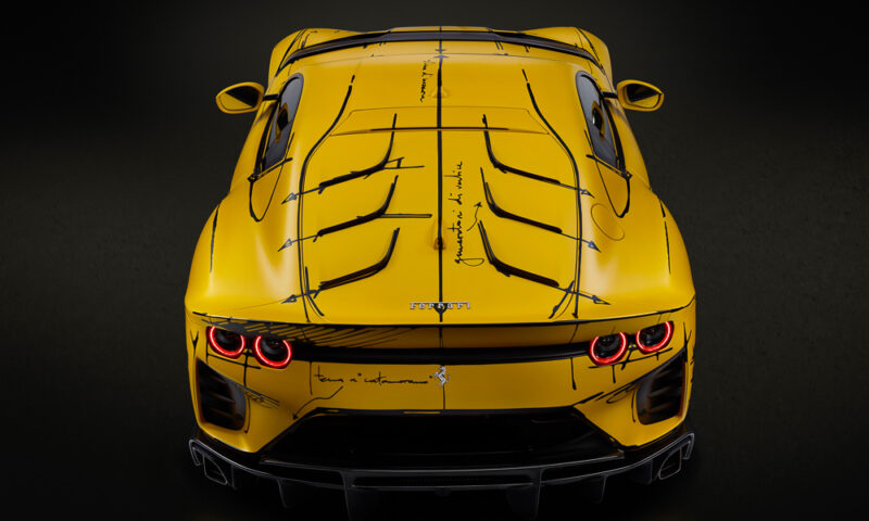 This Ferrari 812 Competizione is a rolling design sketch made for ...