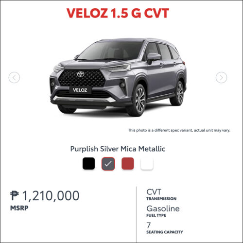Toyota adds a more affordable Veloz E variant for P1.092 million | VISOR
