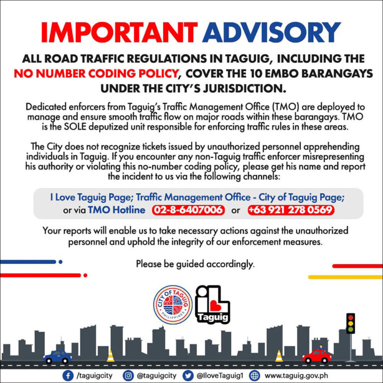 These 10 EMBO barangays are now free from number-coding | VISOR