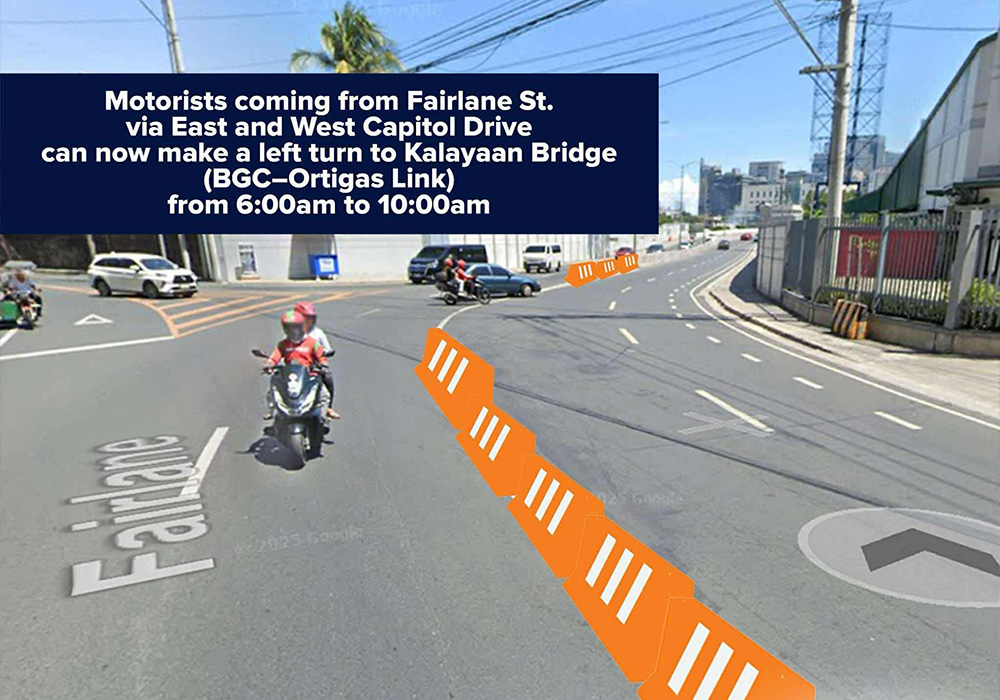 Left turns allowed from Fairlane Street in Kapitolyo to Santa Monica ...