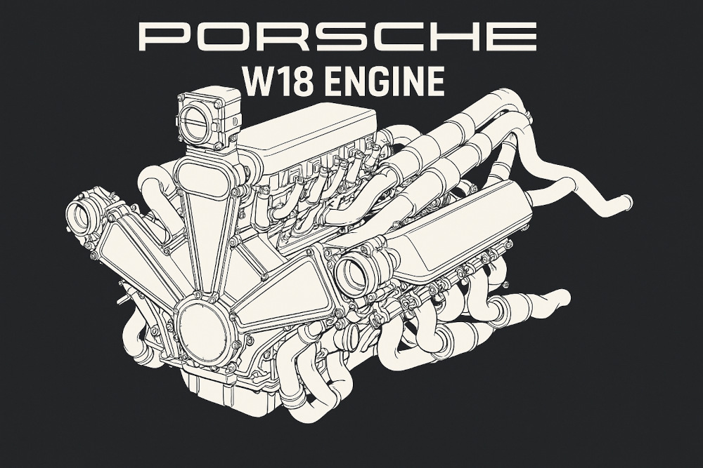Porsche patents a wild new W18 engine with three turbos | VISOR