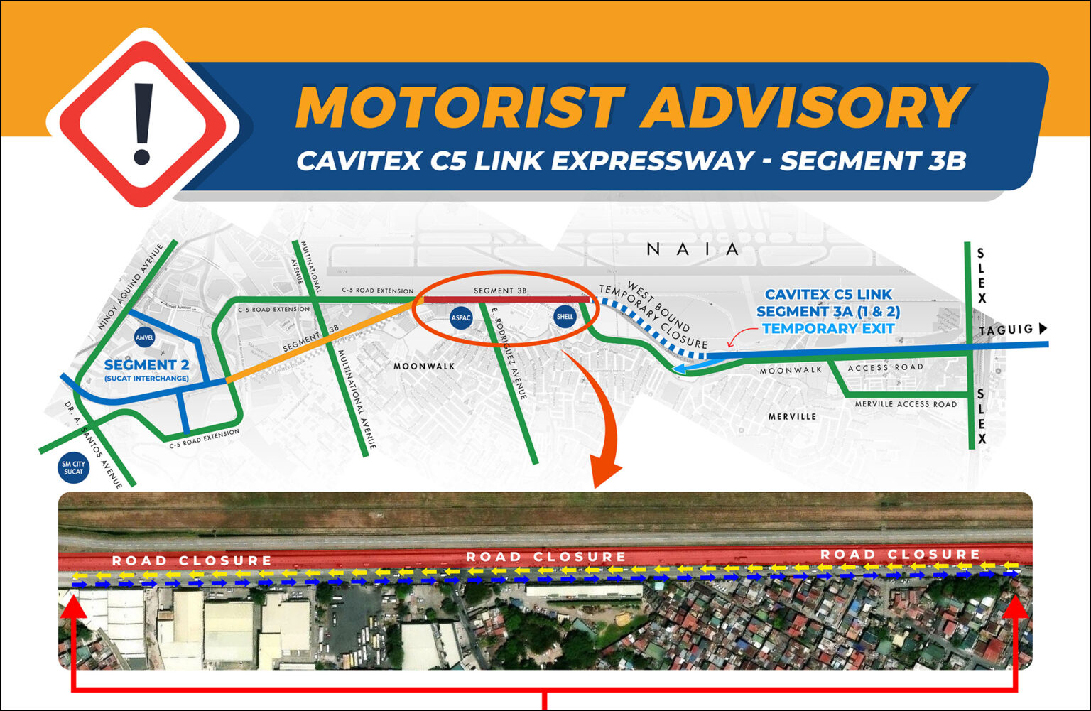 Brace yourself for new traffic scheme for CAVITEX C5 Link Segment 3B ...