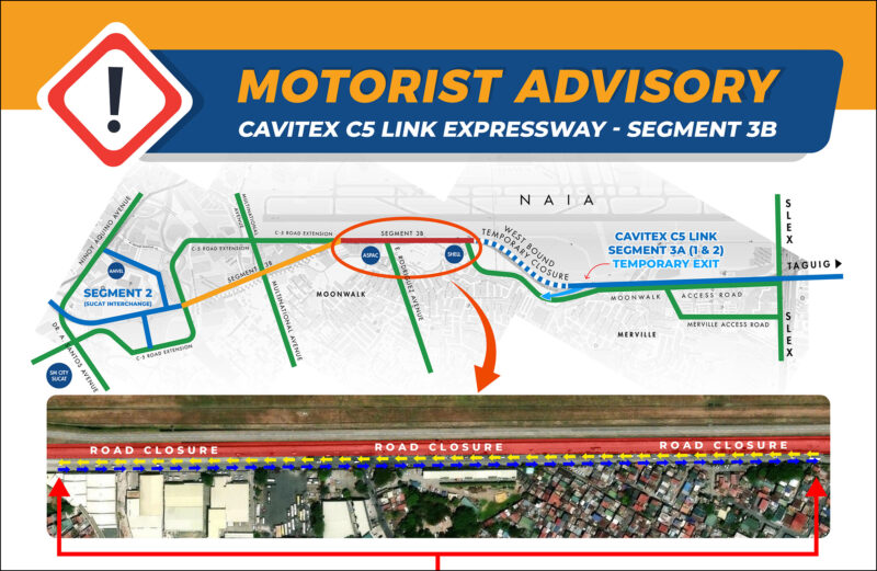 Brace yourself for new traffic scheme for CAVITEX C5 Link Segment 3B ...